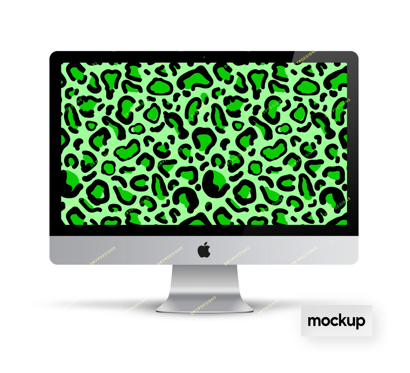 Seamless Black Green Leopard Print Pelt Pattern PNG - Etsy