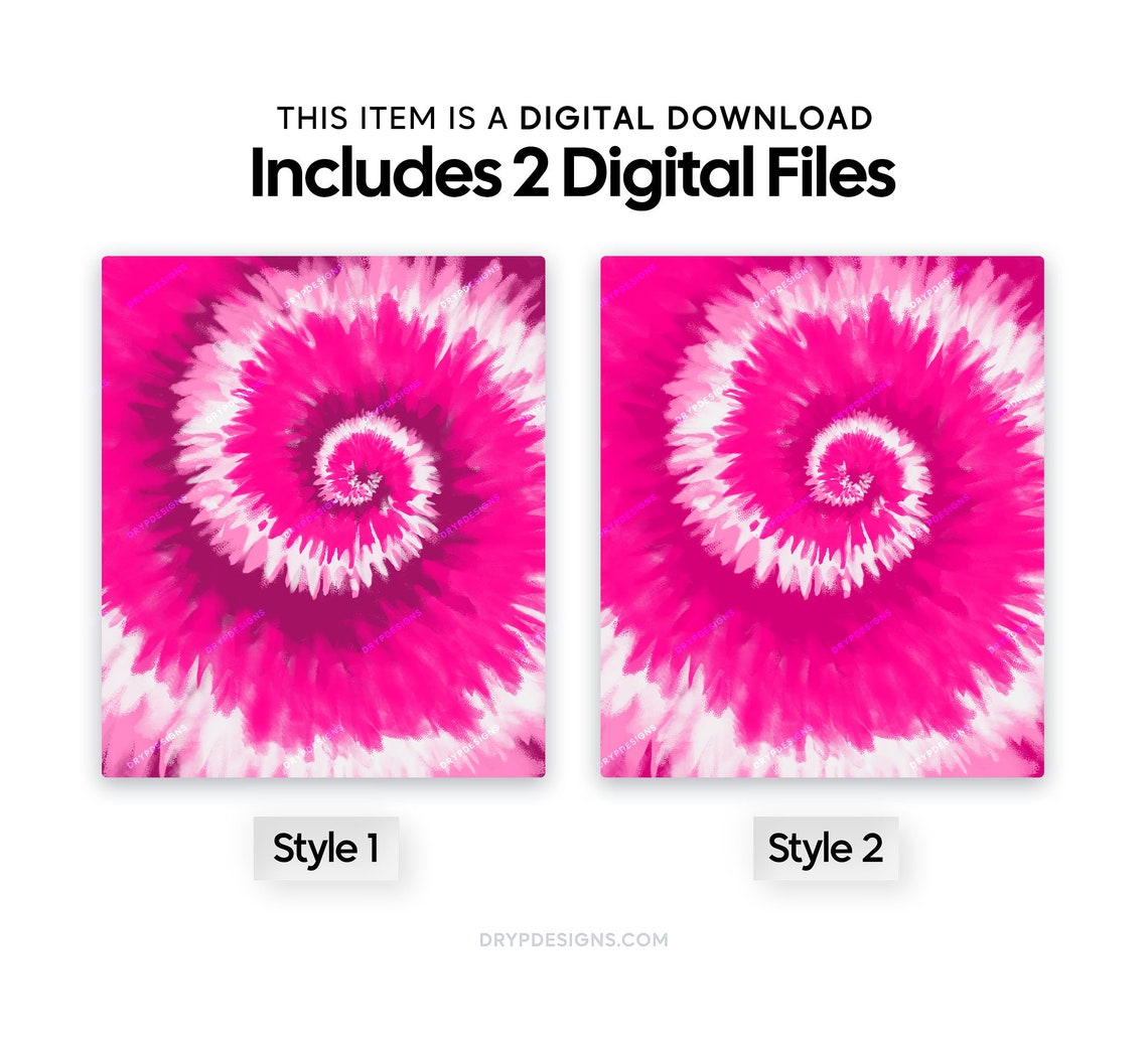 Pink Tie-dye Swirl Digital Paper Background Pattern October - Etsy