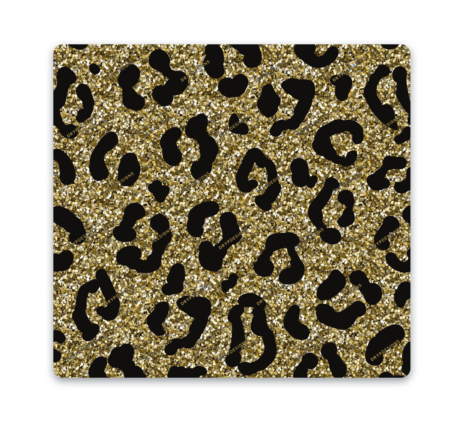 Black + Gold Glitter Seamless Leopard Print Background Pattern ...