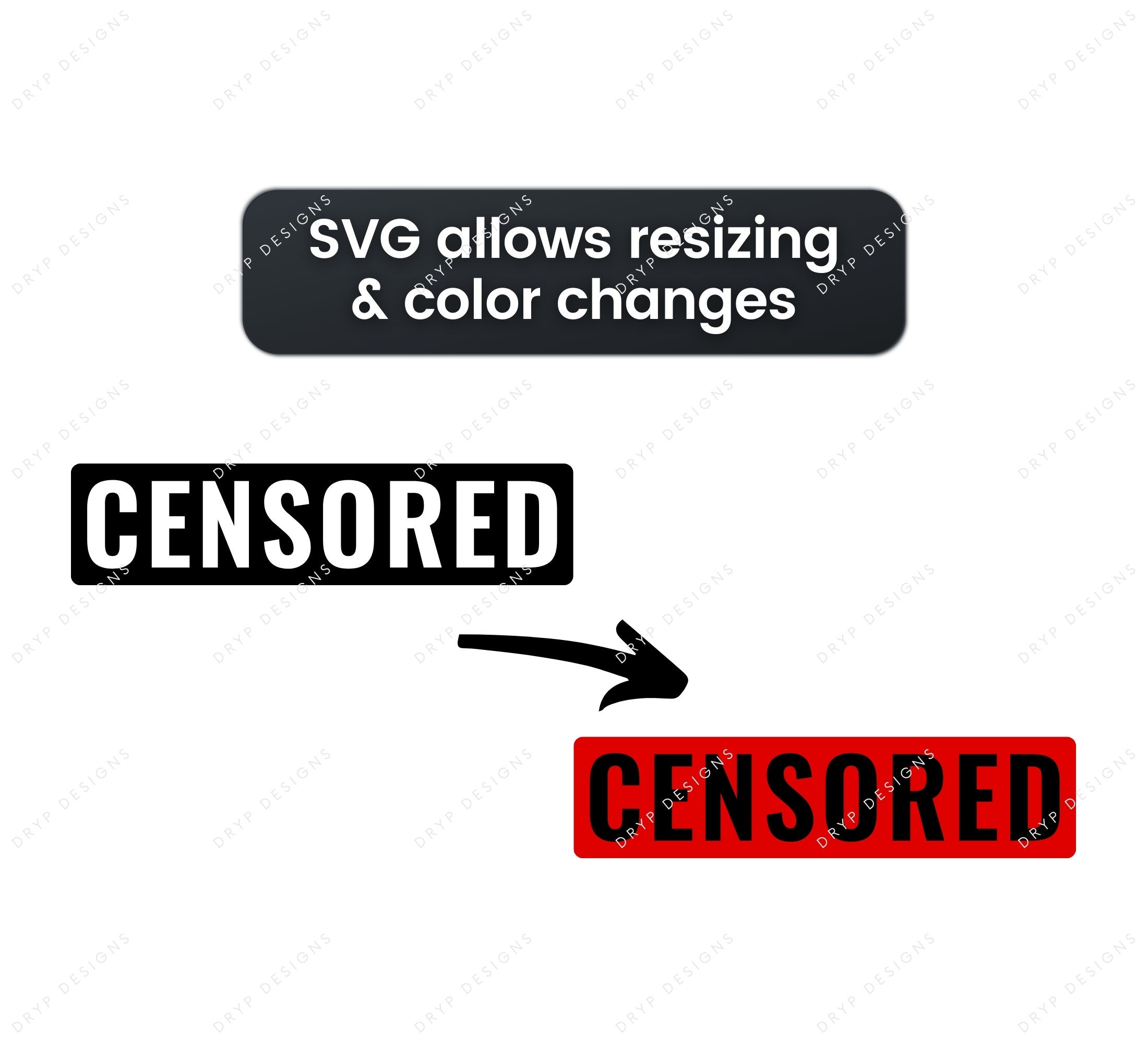 Censored Bar - Black + White CENSORED PNG + SVG - Digital Download ...