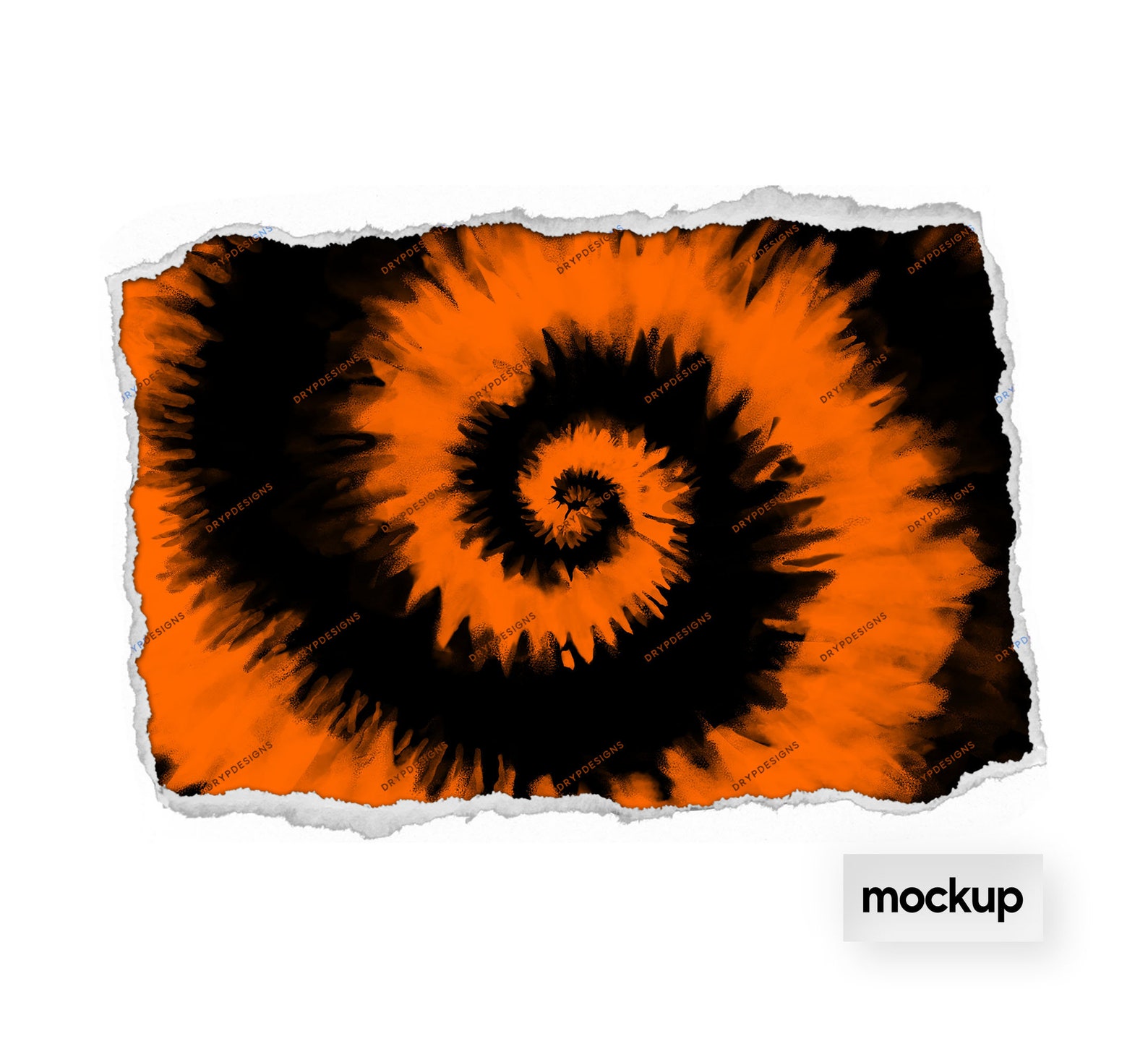 Orange + Black Tie-dye Swirl Digital Paper Background Pattern - Digital ...