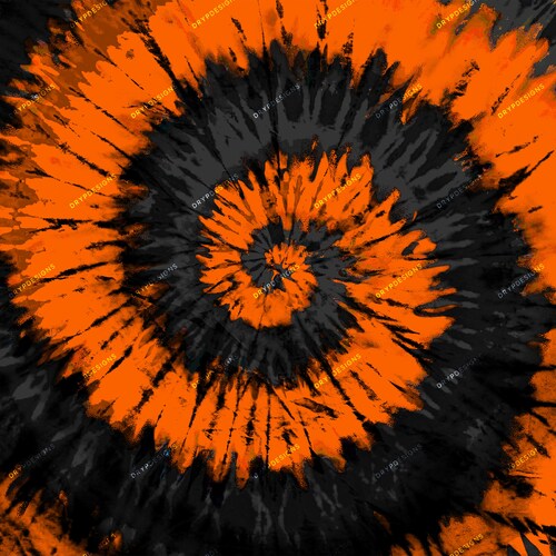 Black Orange White Tie-dye Digital Paper Halloween - Etsy