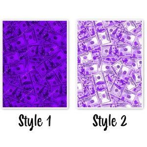 Purple Money Background - 100 Dollar Bills Seamless Digital Paper Cash ...