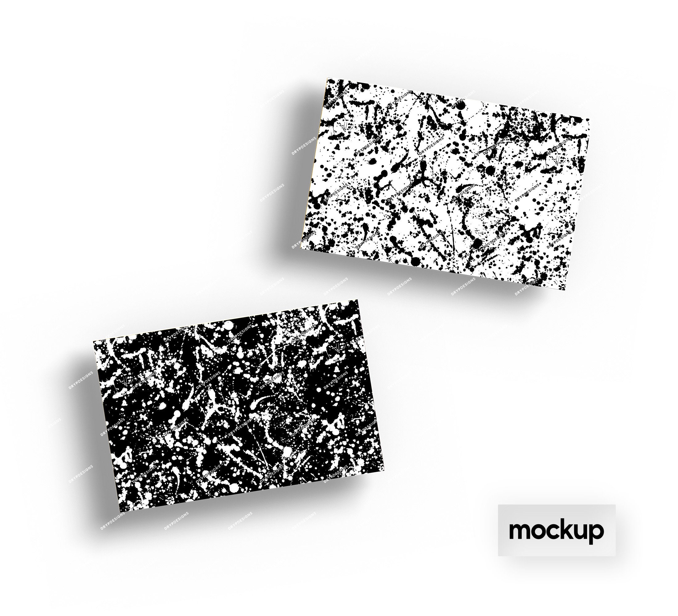 Black + White Paint Splatter Seamless Digital Paper Background Texture ...