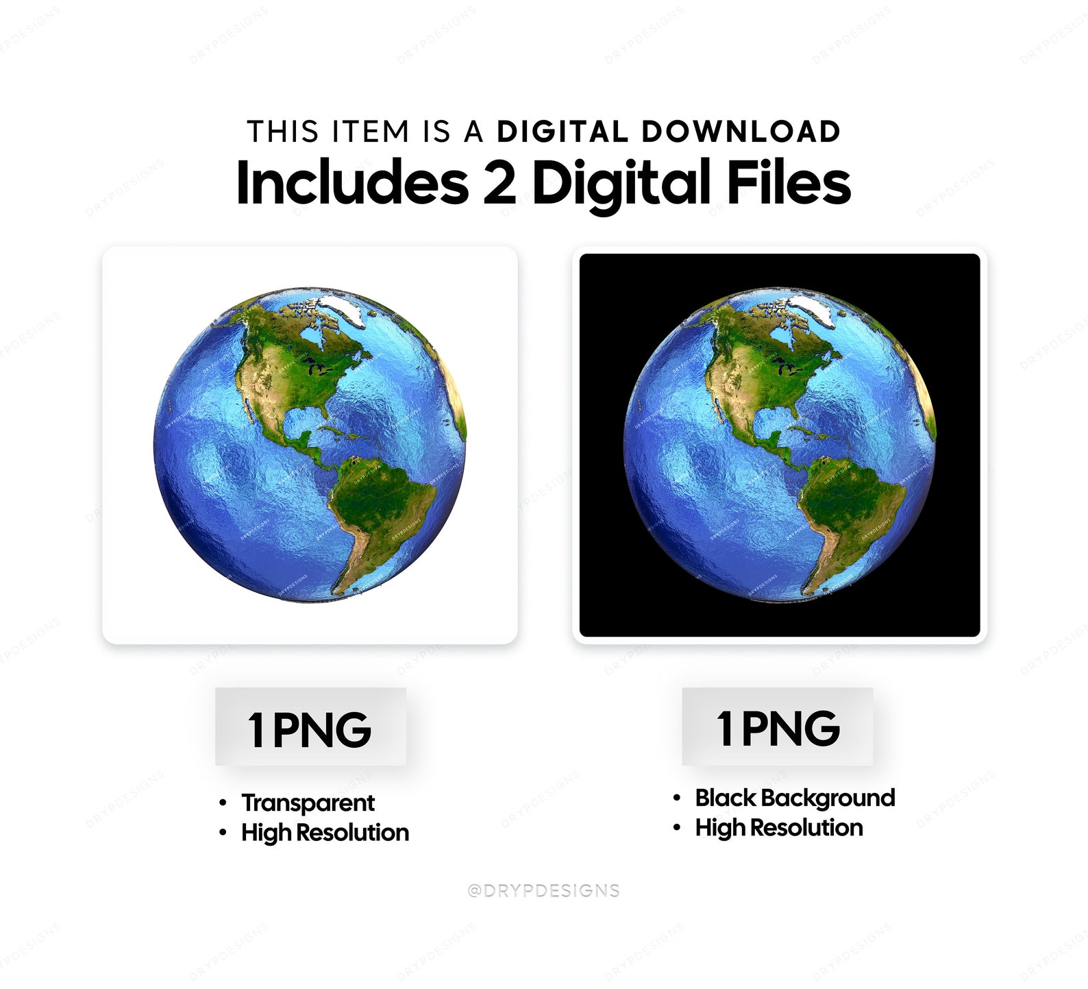 Shiny Planet Earth PNG Graphic - Vibrant Glossy Earth Clipart ...