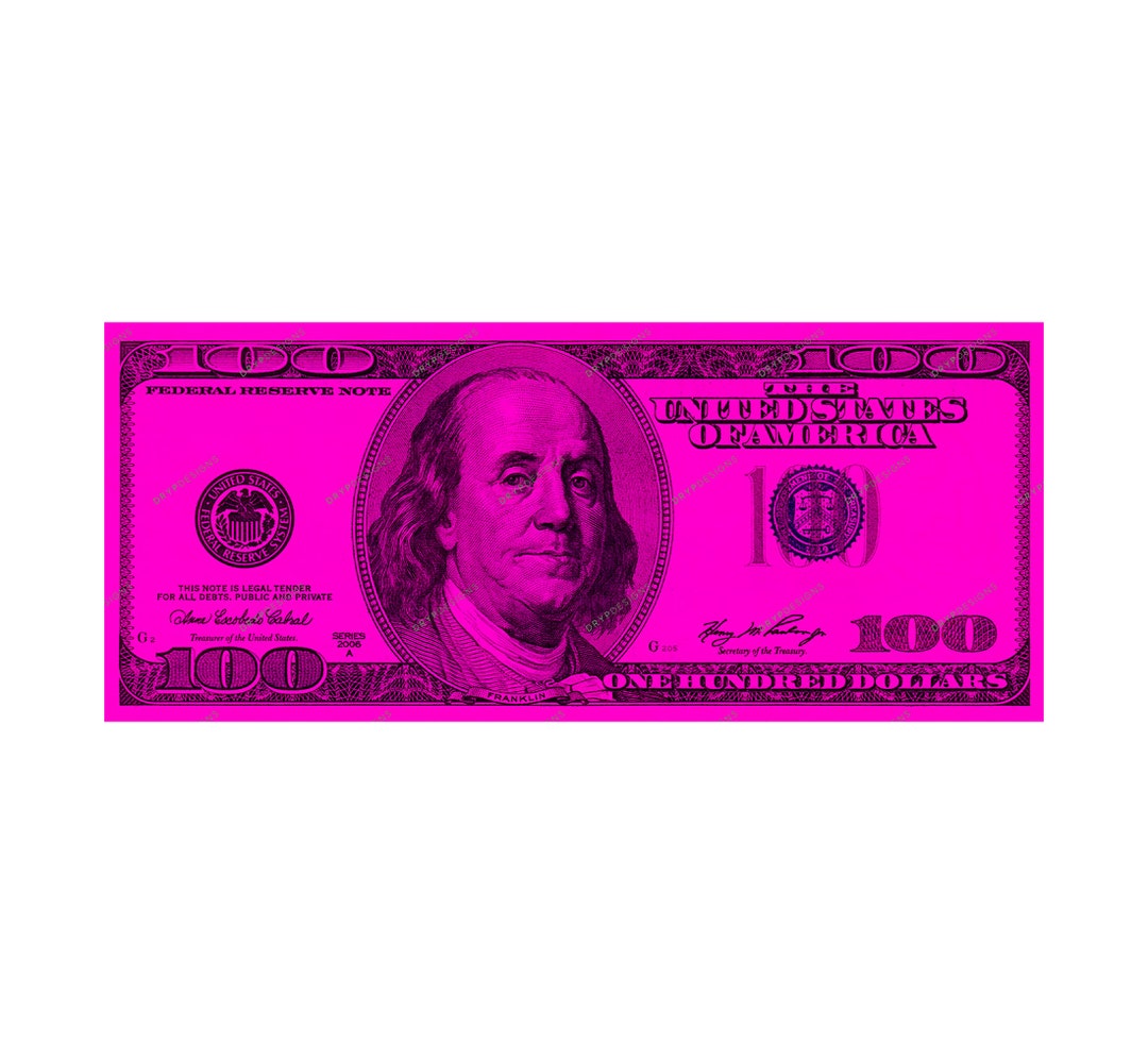 Pink Money 100 Dollar Bills PNG - US One Hundred Dollar Bill Front Side ...
