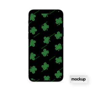 Green Shamrock Seamless Digital Paper Background Pattern - Hand Drawn ...
