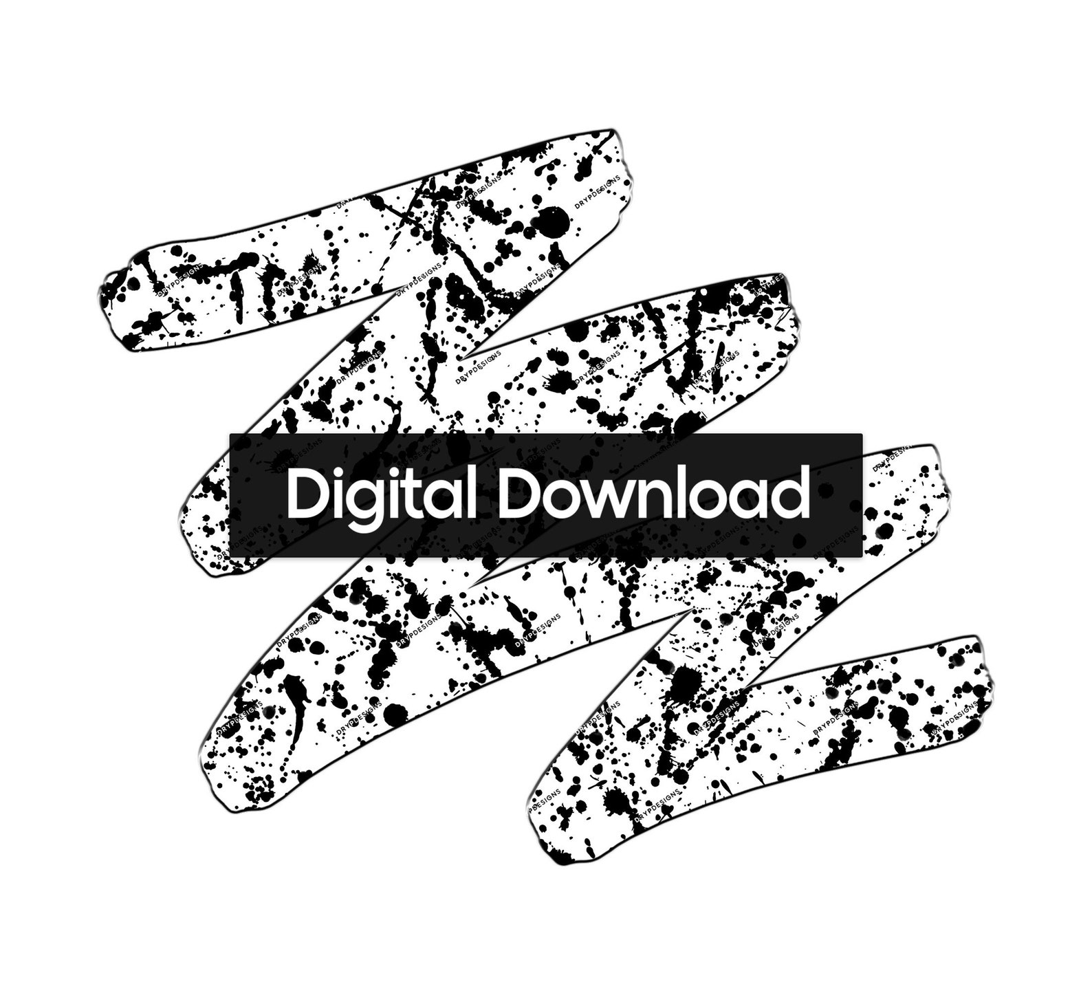 Black + White Paint Splatter Seamless Digital Paper Background Texture ...