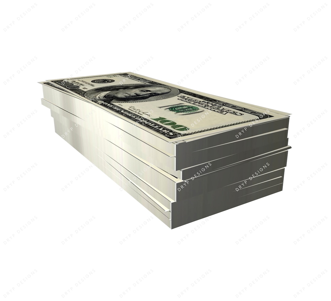 Hundred Dollar Bills Money Stack PNG - Etsy
