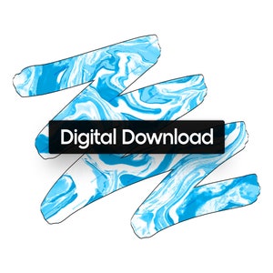 Ice Blue + White Marble Seamless Background Texture - Light Blue ...