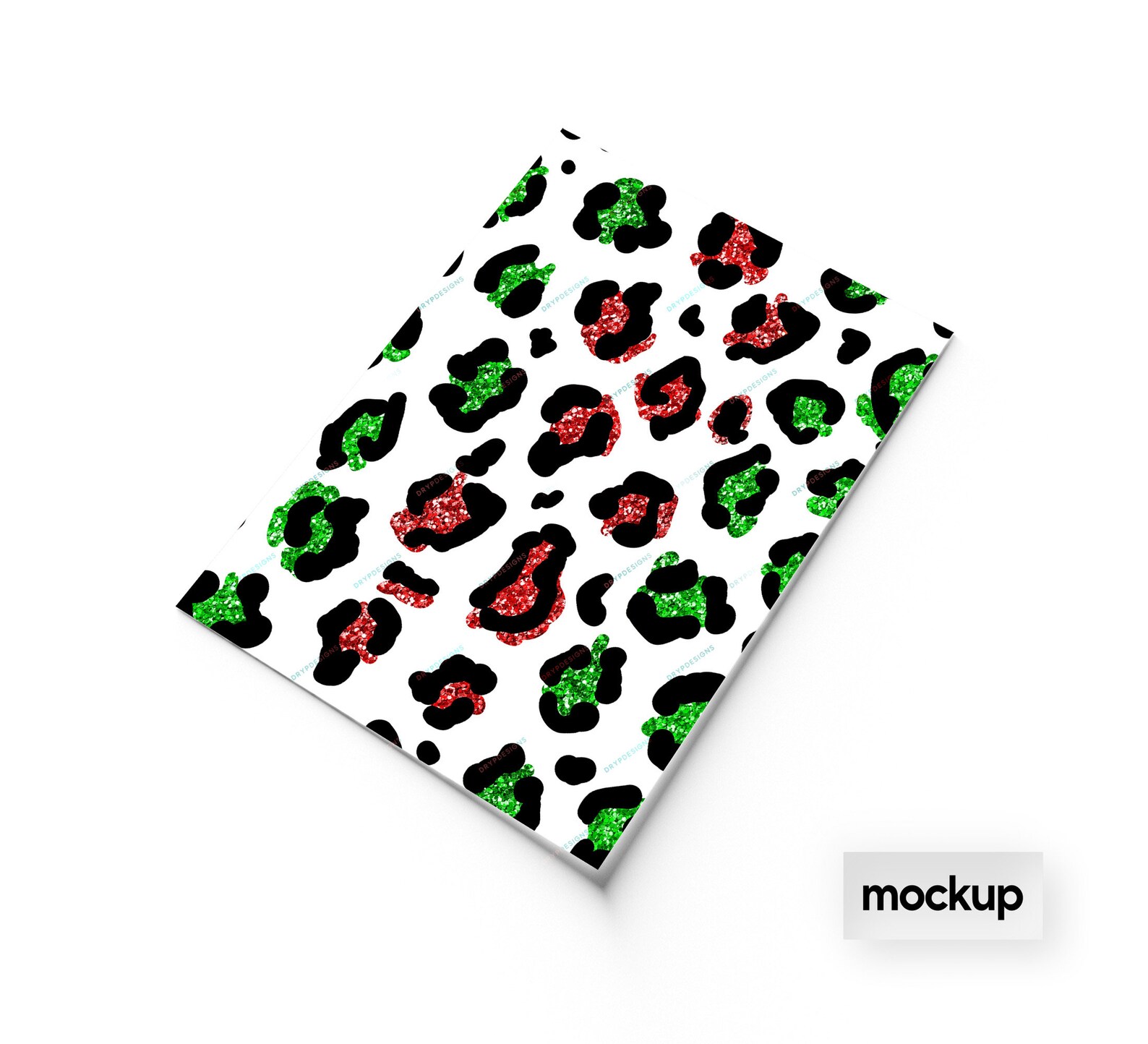 Red + Green Glitter Leopard Print PNG - Seamless Leopard Pattern ...