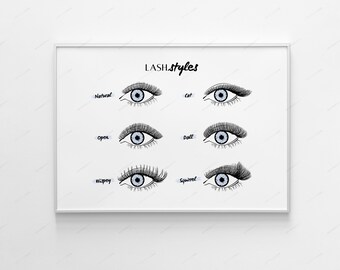 Eyelash Printable Wall Art - Etsy