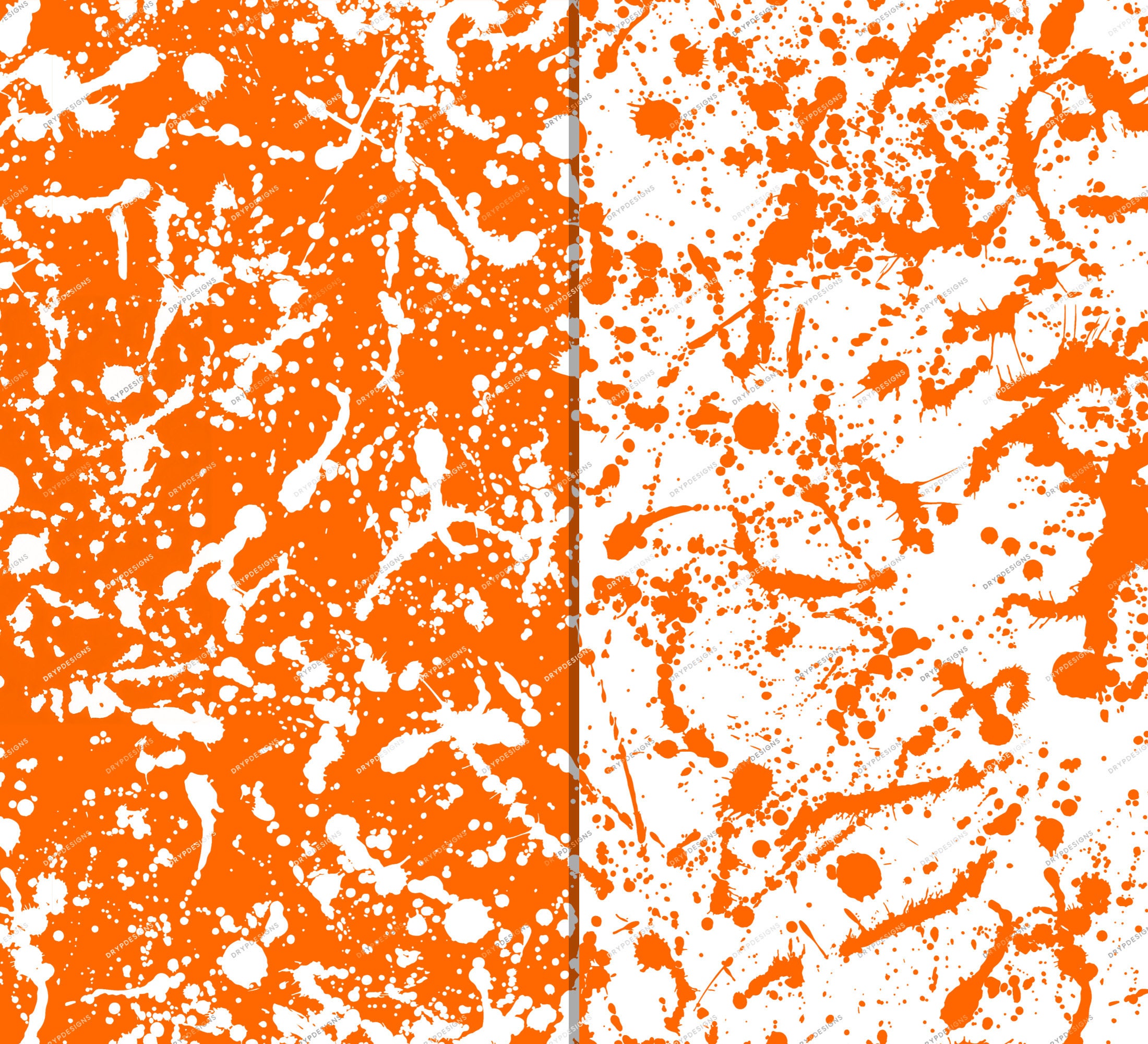 Realistic Orange Paint Splatter