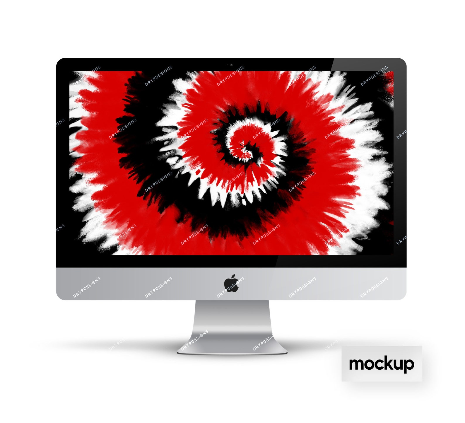 Red + Black + White Tie-dye Swirl Digital Paper Background Pattern ...