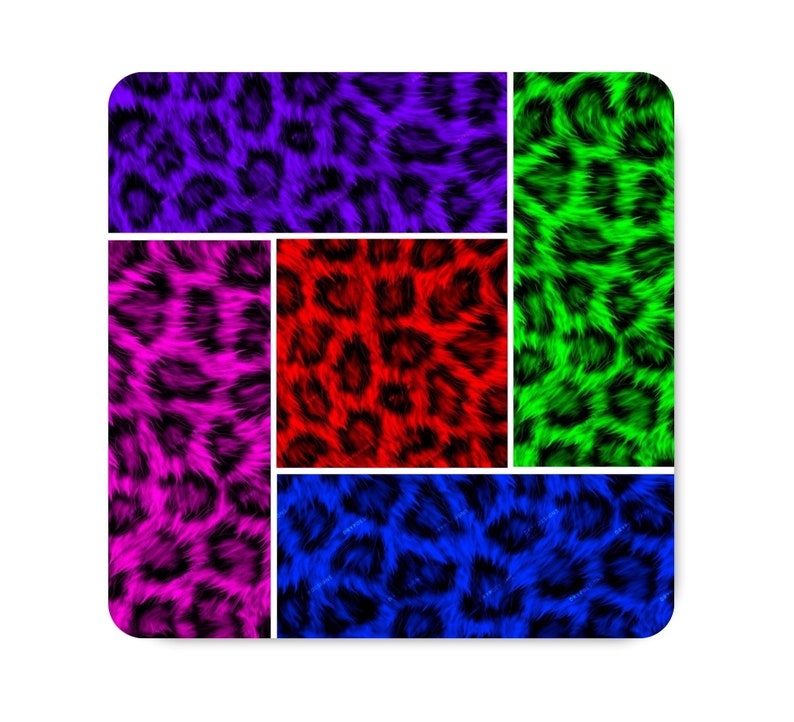 Realistic Leopard Print Seamless Background PNG Bundle | Etsy