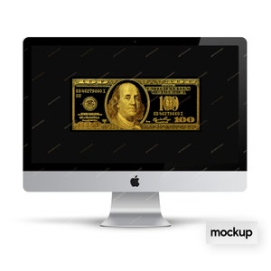 Black + Gold 100 Dollar Bill PNG Graphic - Gold Money Print - Instant ...