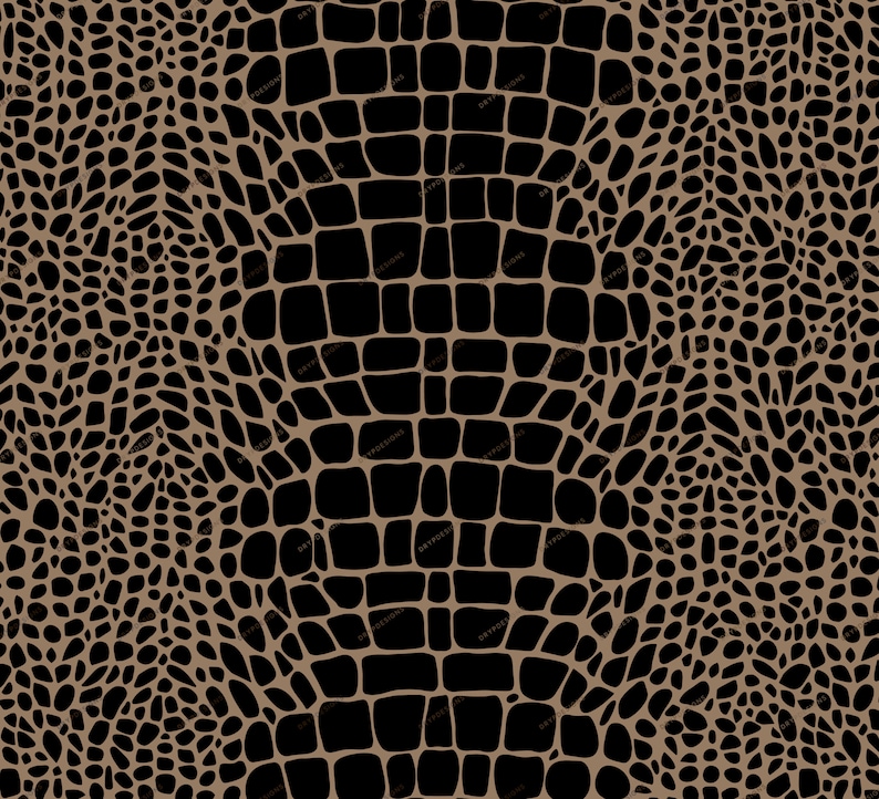 Black Tan Snakeskin Seamless Background Pattern Reptile - Etsy