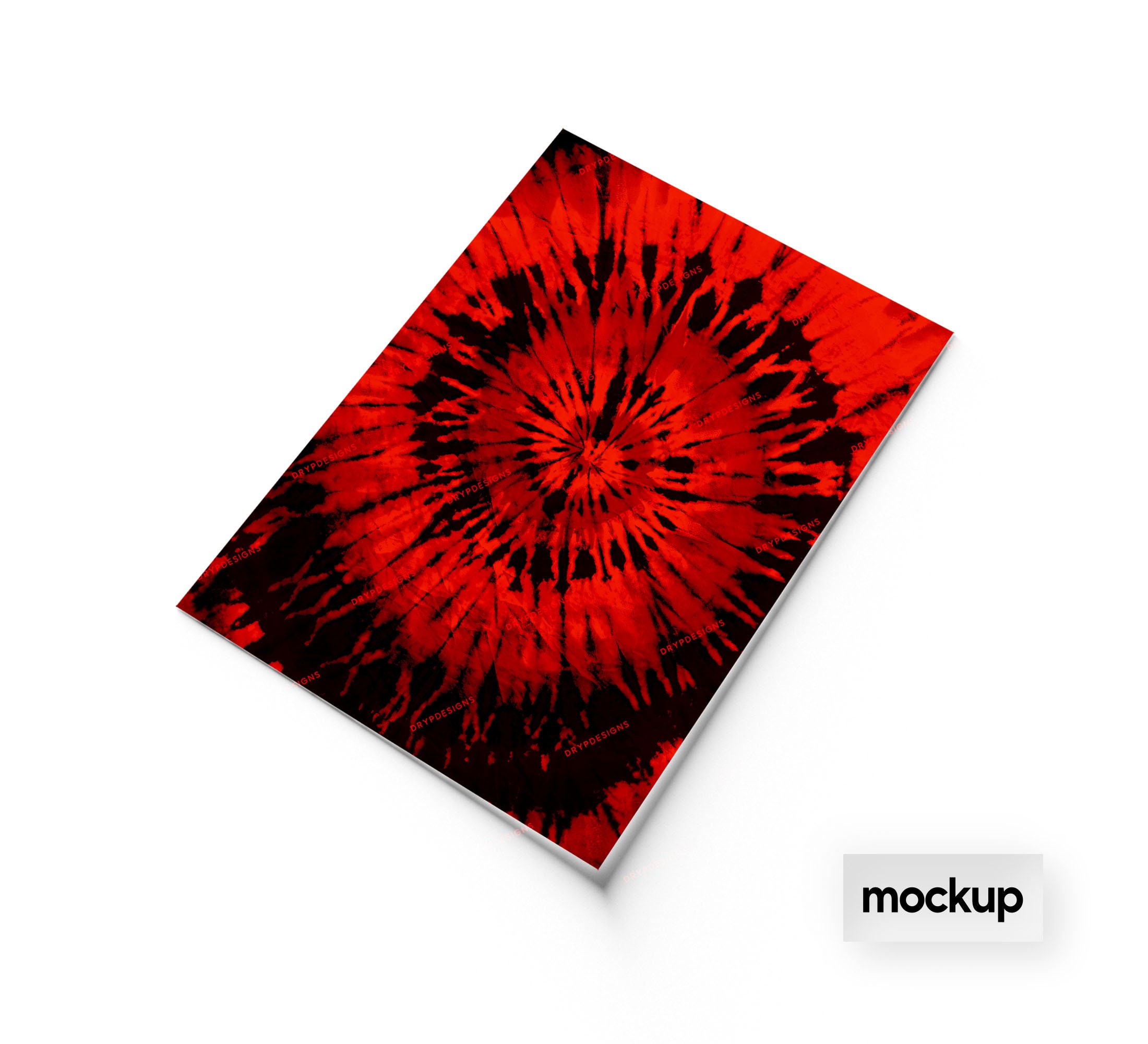 Bold Red Tie-dye Digital Paper Background Texture - Distressed Tiedye ...