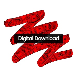 Raining Red Money Seamless Digital Paper Background Pattern - Raining ...