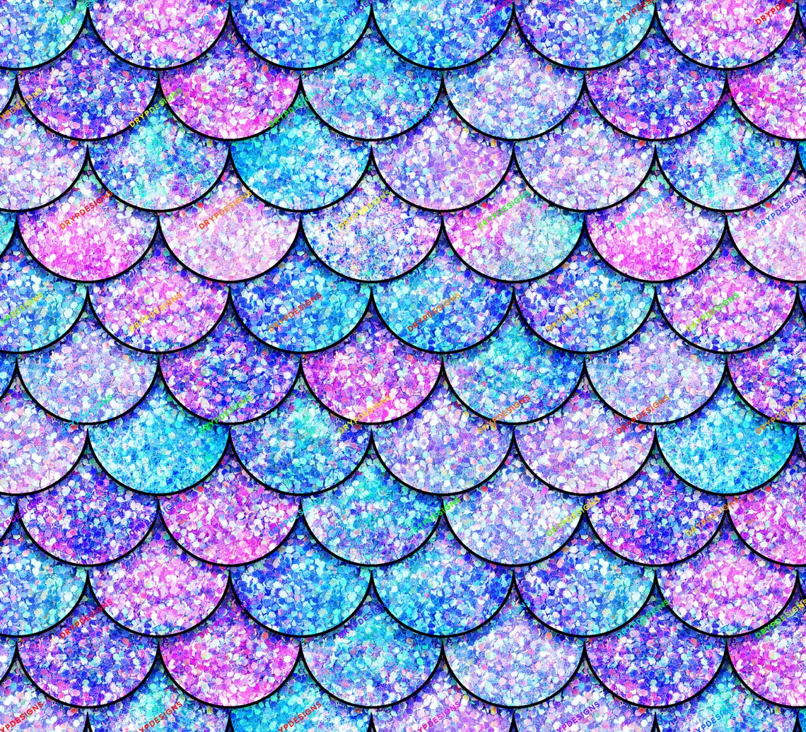 Holographic Glitter Mermaid Scales Seamless Digital Paper - Etsy