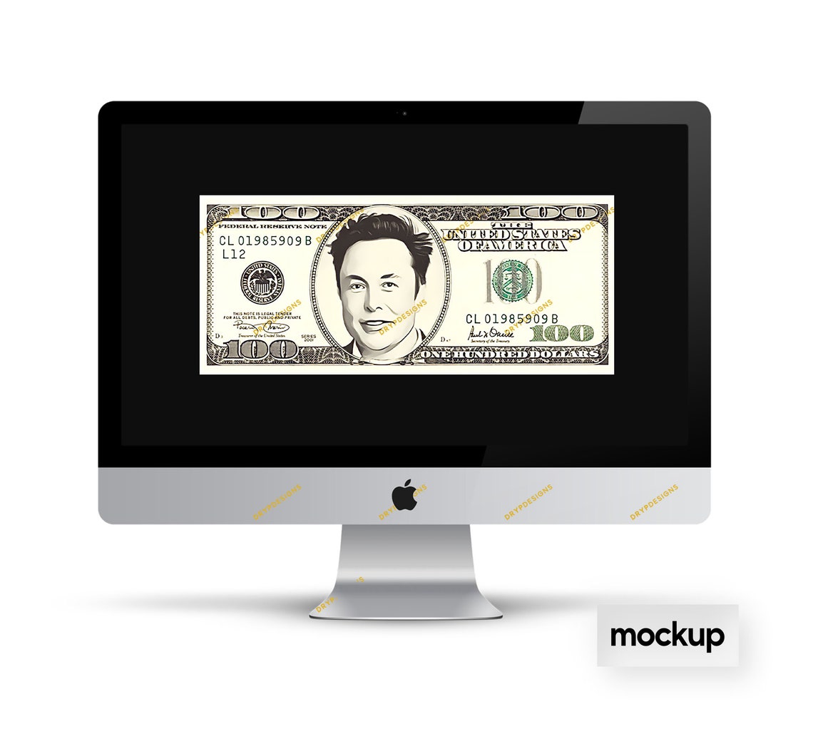 Elon Musk Money PNG Graphic Elon on Hundred Dollar Bill | Etsy