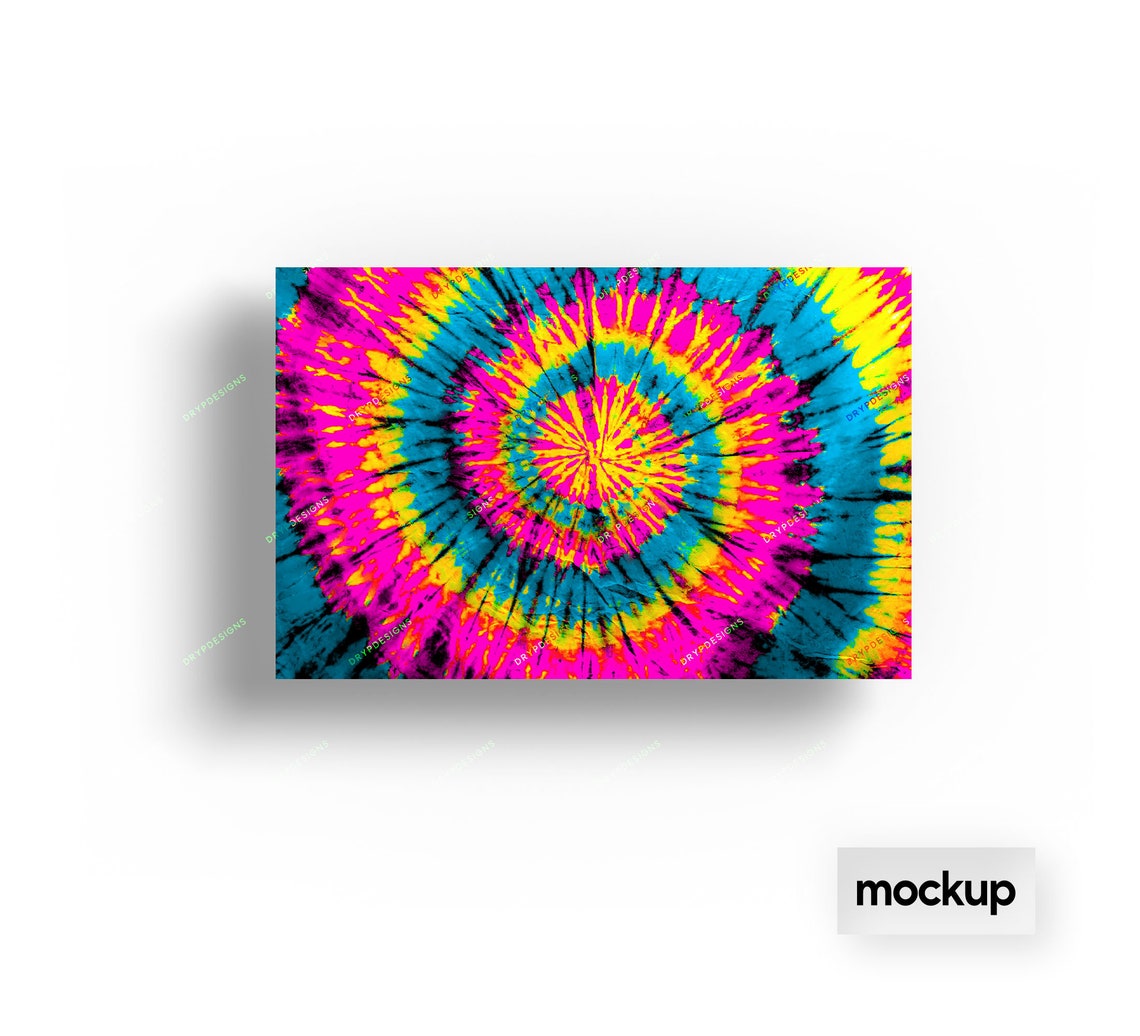 Pink + Blue + Yellow Tie-dye Digital Paper Background Texture - Vibrant ...