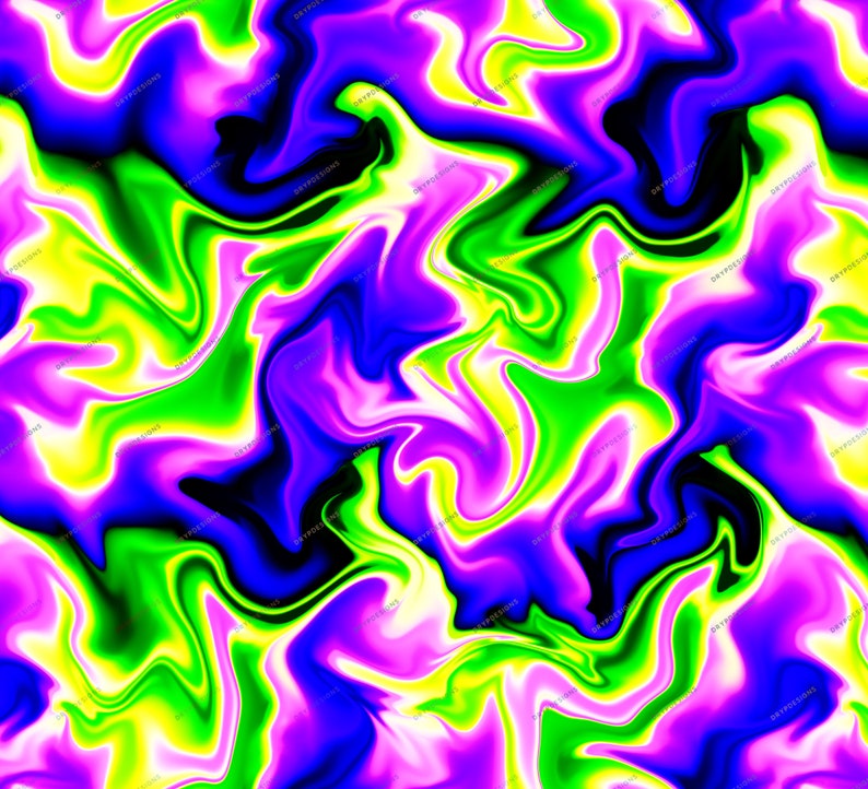 Pink Purple Green Groovy Liquid Swirl Seamless Background - Etsy