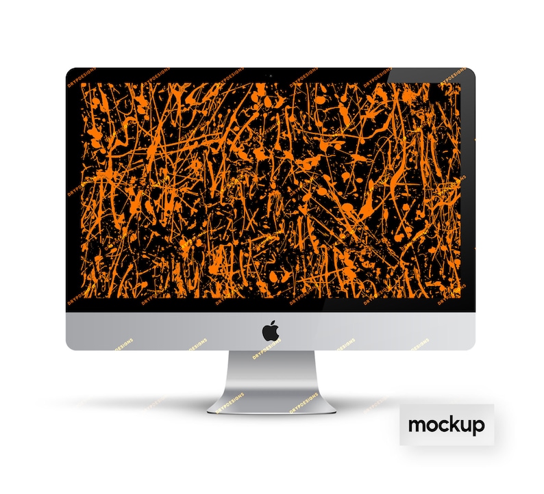 Orange Neon Paint Splatter Seamless Digital Paper Background Texture ...