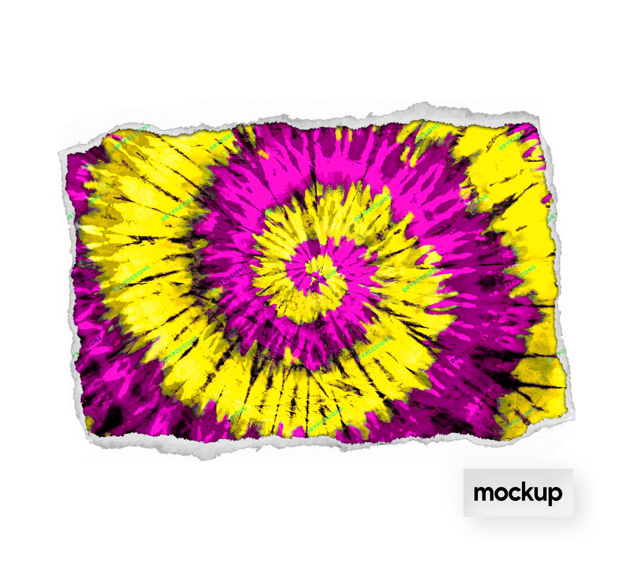 Pink + Yellow Tie-dye Swirl Digital Paper Background Texture - Vibrant ...
