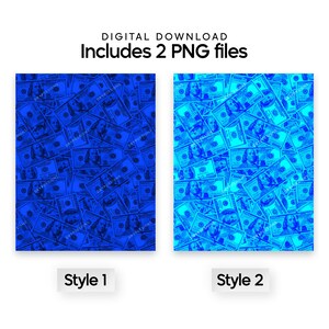 Blue 100 Dollar Bills Cash Money Seamless Digital Background | Etsy