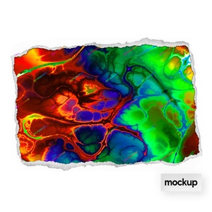 Trippy Psychedelic Rainbow Liquid Seamless Digital Paper Background ...