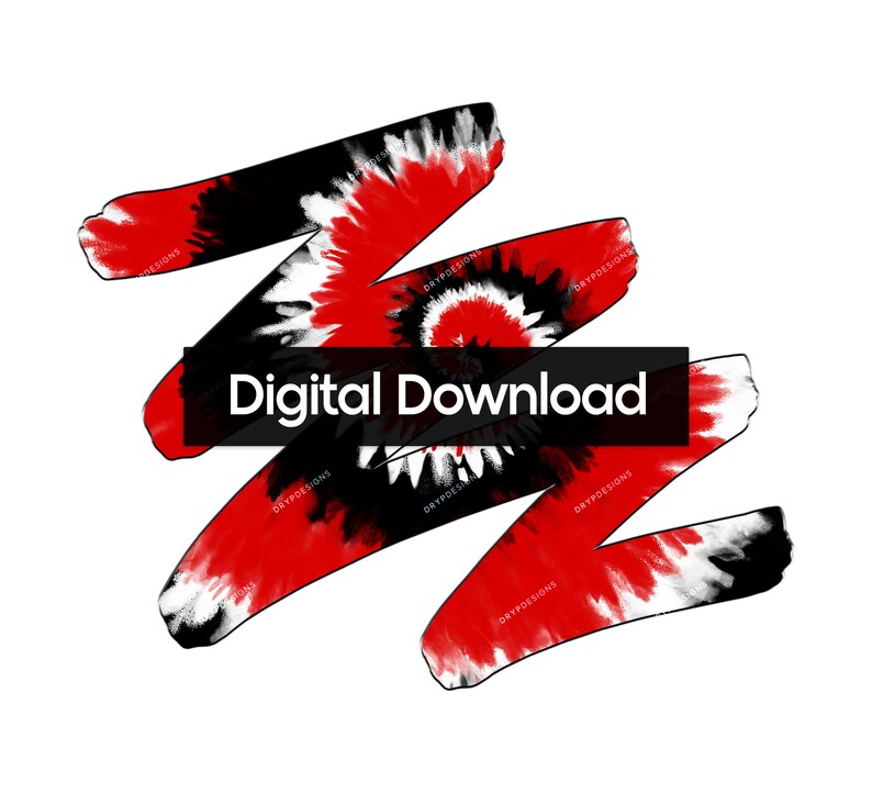 Red + Black + White Tie-dye Swirl Digital Paper Background Pattern ...