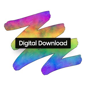 Psychedelic Rainbow Grunge Seamless Digital Paper Background - Vibrant ...