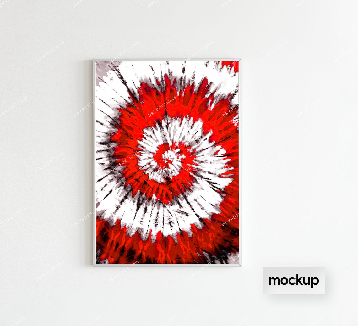 Red + White Tie-dye Digital Paper Background Texture - PNG Digital ...