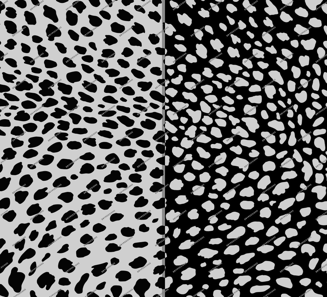 Black + Gray Animal Spots Seamless Background Pattern - Monotone ...
