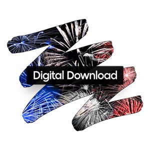 Red + White + Blue Fireworks Seamless Background - Fourth of July ...