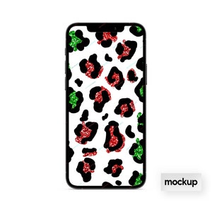 Red + Green Glitter Leopard Print PNG - Seamless Leopard Pattern ...