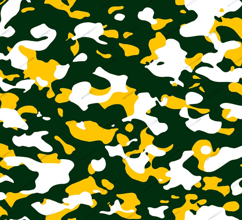 Green Yellow White Camo Seamless Background Pattern - Etsy