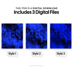 Dark + Bold Blue Smokey Flames Digital Paper Background Seamless ...