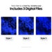 Dark + Bold Blue Smokey Flames Digital Paper Background Seamless ...
