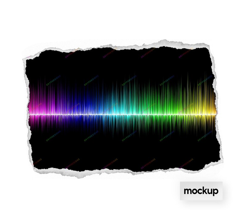 Rainbow Neon Glow Sound Wave Seamless Background Vibrant - Etsy