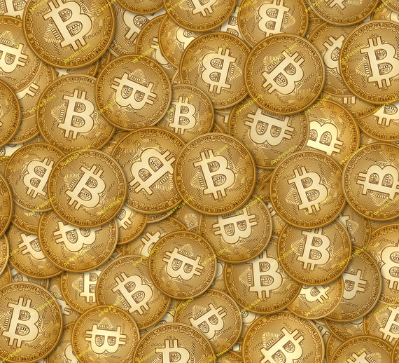 Gold Bitcoin Seamless Background Pattern Crypto Digital - Etsy