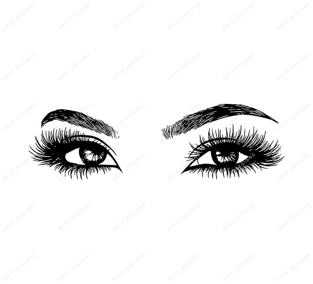Brow & Lash Illustration SVG + PNG Digital Download - Etsy