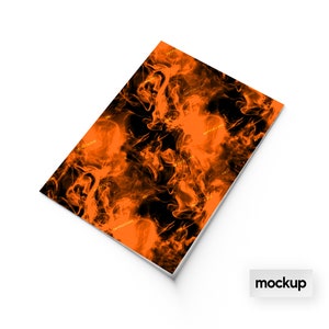 Smokey Blaze Orange Firey Flames Digital Paper Background Seamless ...