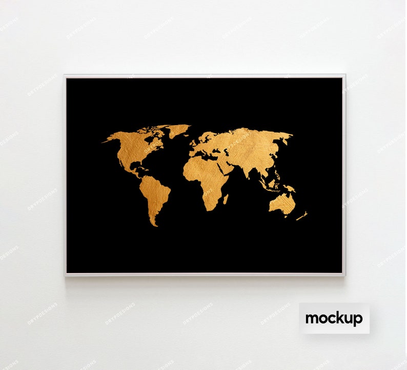 Gold World Map PNG Graphic - Gold Textured Map of World Transparent PNG ...