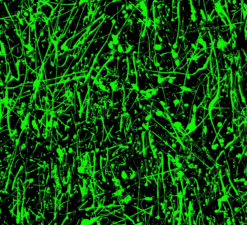 Lime Green Neon Paint Splatter Seamless Digital Paper Background ...