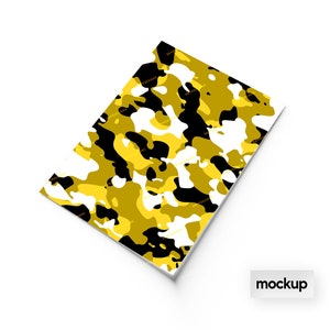 Yellow Camouflage Seamless Background Pattern - Military Camo Digital ...