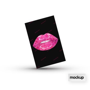 Pink Money Lips PNG Graphic - Luscious Lips Digital Art Print - Money ...