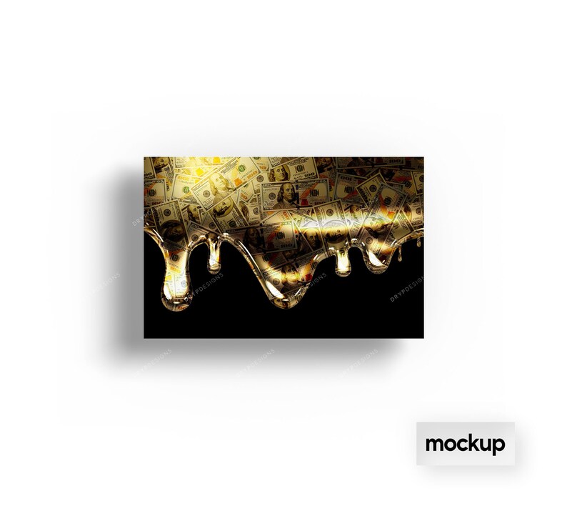 Pink + Gold Dripping Money PNG Overlay Digital Background - Liquid Gold ...