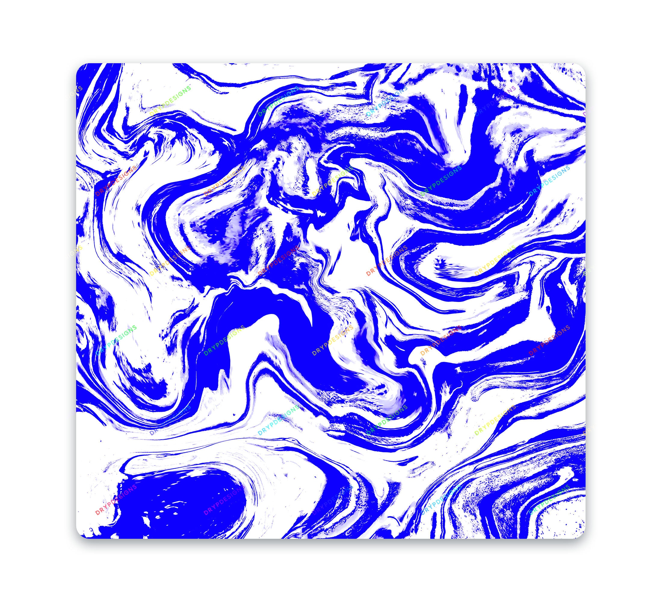 Blue White Marble Swirl Seamless Background Texture - Etsy